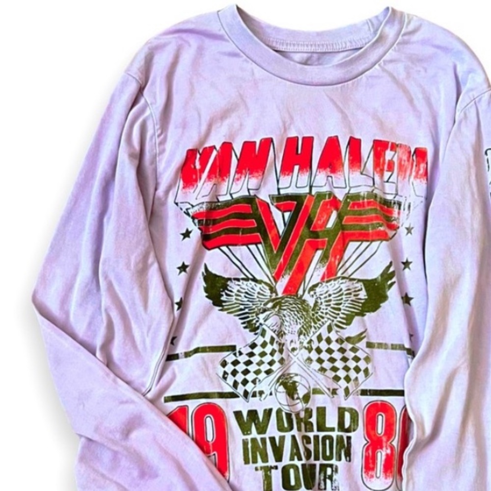 Purple Van Halen Long Sleeve World Invasion Tour Band… - Gem